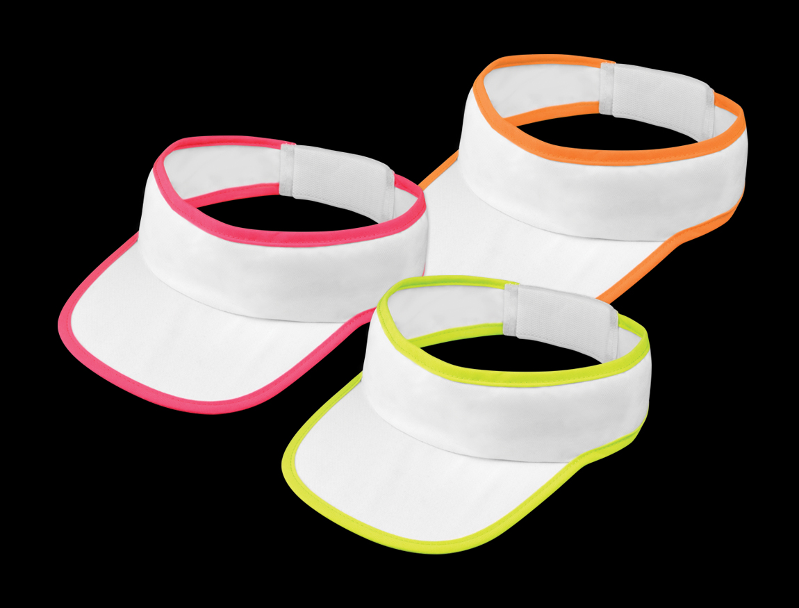 S18017 - Assorted Neon Trim Visor